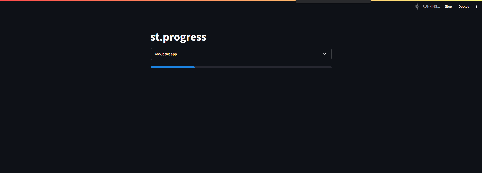 #30DaysOfStreamlit Day21 st.progress