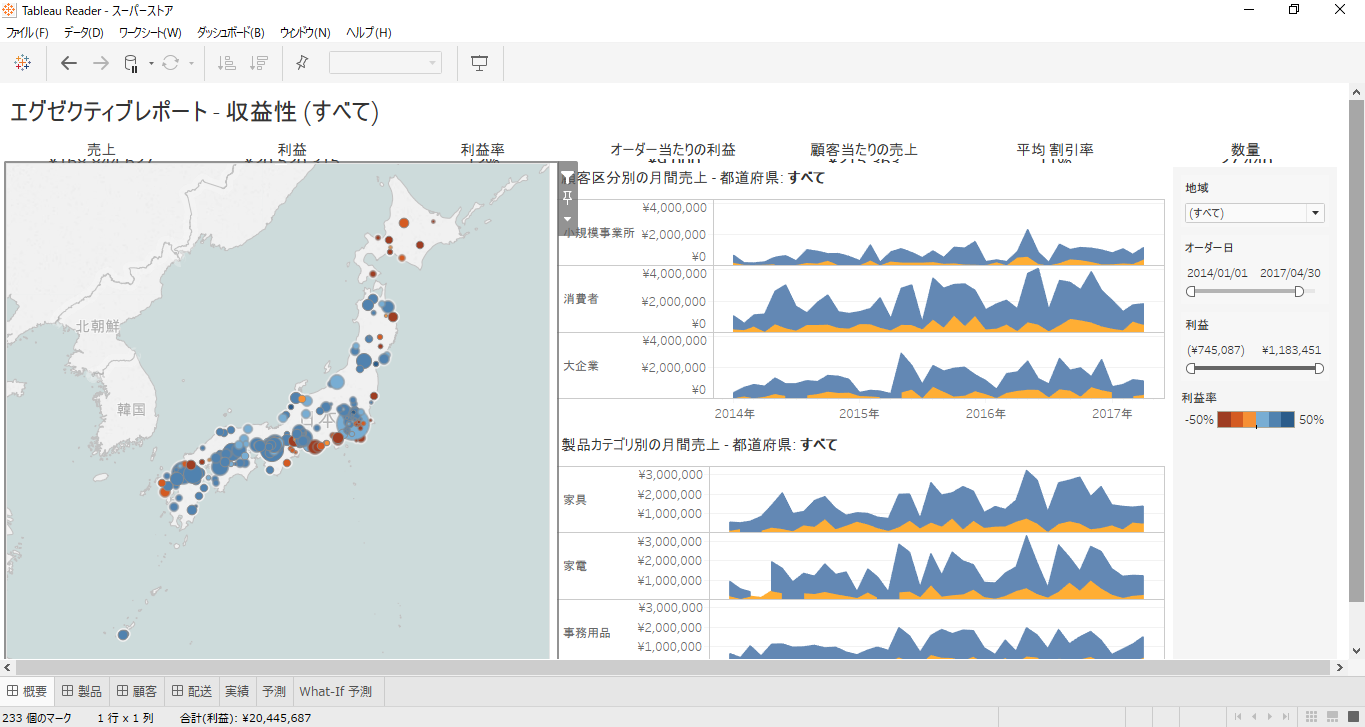 『Tableau Reader』で出来ることをまとめてみた