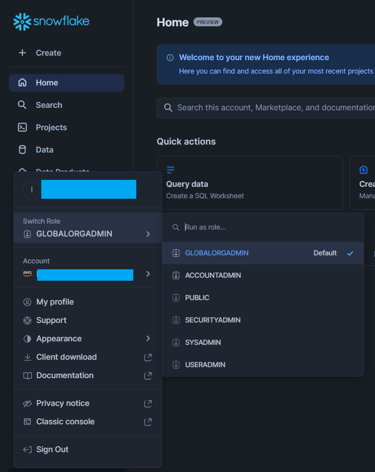 【Snowflake】組織アカウント作ってみた